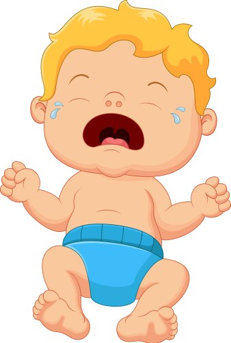 Crying baby Royalty Free Vector Image - VectorStock