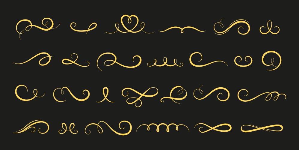 Calligraphy Underline Vector Images (over 1,700)