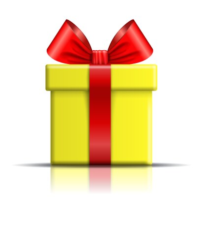 Red gift present Royalty Free Vector Image - VectorStock