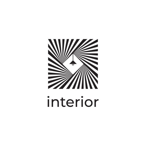 Interior logo design Royalty Free Vector Image