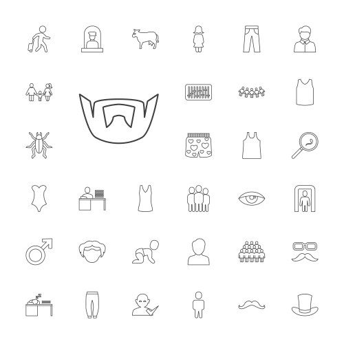 14 male icons Royalty Free Vector Image - VectorStock