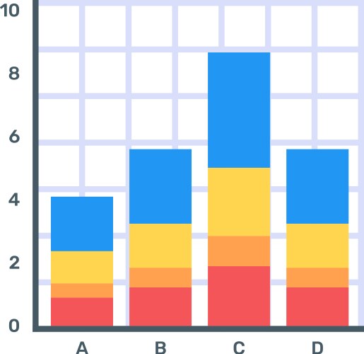 Stacked bar diagram Royalty Free Vector Image - VectorStock