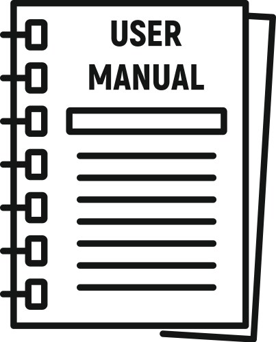 User guide book icon flat manual Royalty Free Vector Image