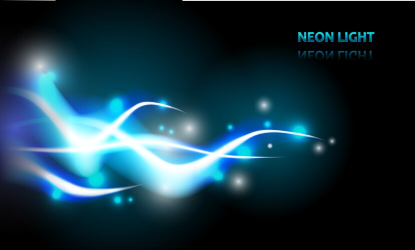 Neon text love signboard on the blue background Vector Image