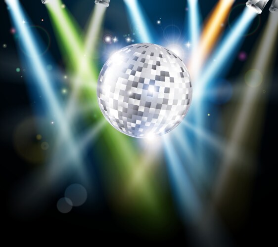 Mirror ball party background Royalty Free Vector Image