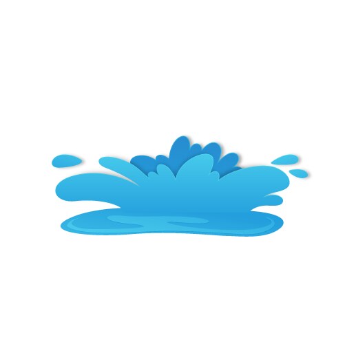 Water splash symbol design Royalty Free Vector Image
