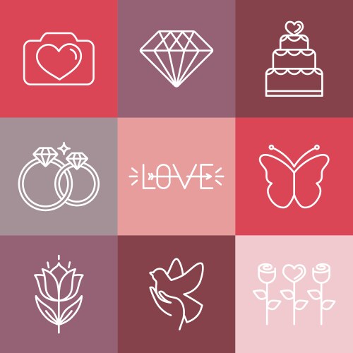 Wedding icon Royalty Free Vector Image - VectorStock