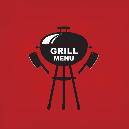 Cafe menu grill template design Royalty Free Vector Image