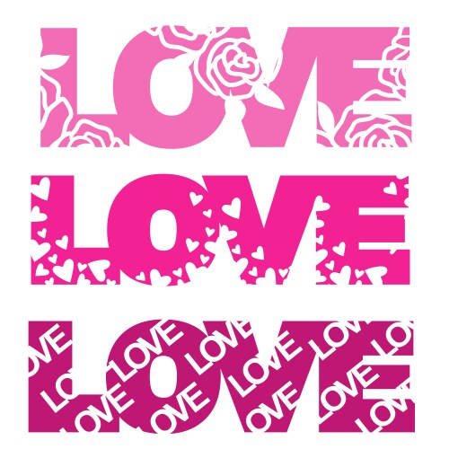Love you hand lettering Royalty Free Vector Image