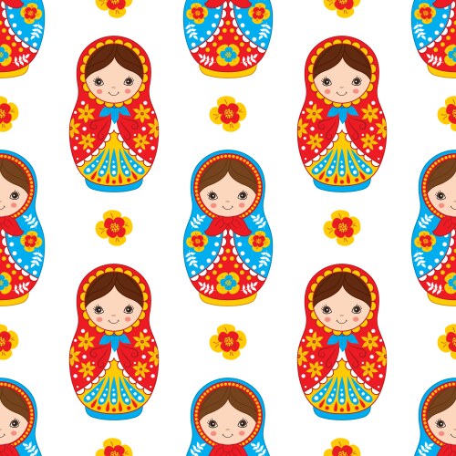 Black and white matryoshka Royalty Free Vector Image