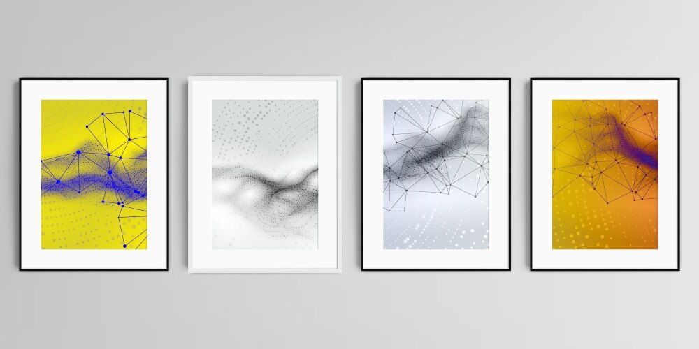 Realistic set picture frames in a4 Royalty Free Vector Image