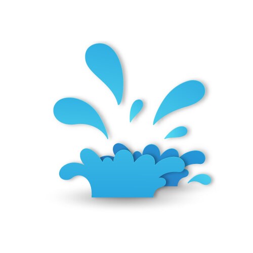 Water splash symbol design Royalty Free Vector Image