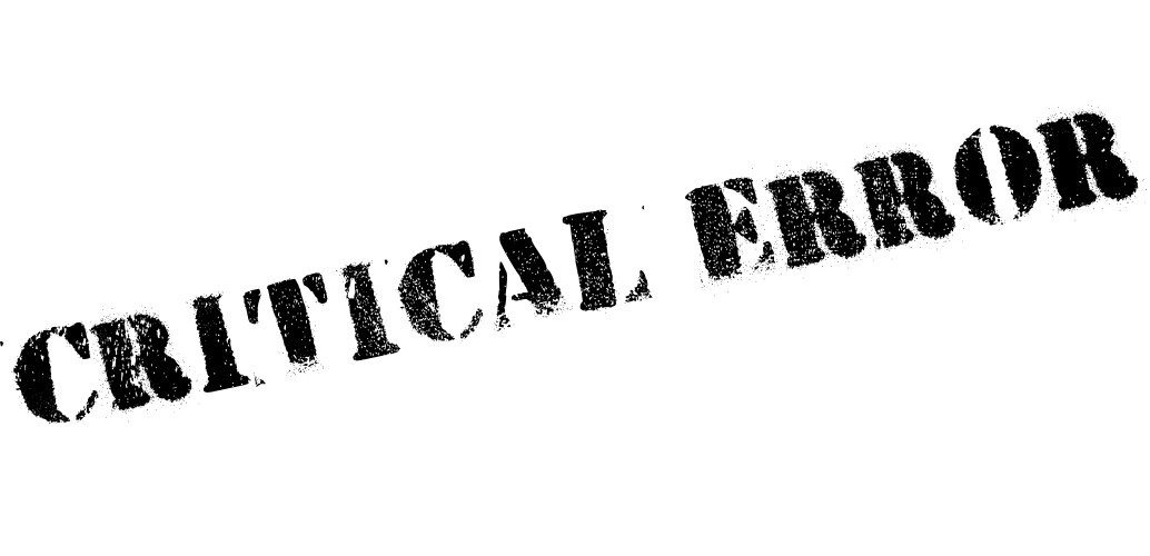 Critical error stamp Royalty Free Vector Image