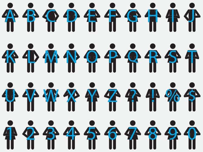 Human pictograph pyramid Royalty Free Vector Image