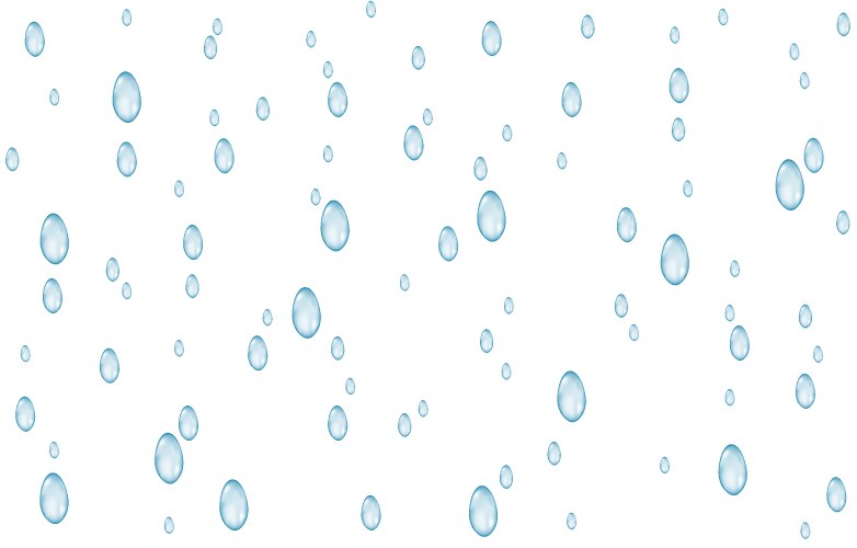 Rain drops isolated on transparent background Vector Image