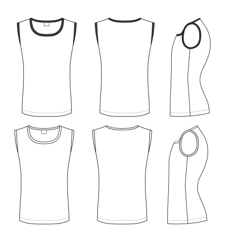 T Shirt Set Royalty Free Vector Image Vectorstock