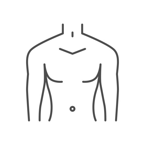 Human body icon outline Royalty Free Vector Image