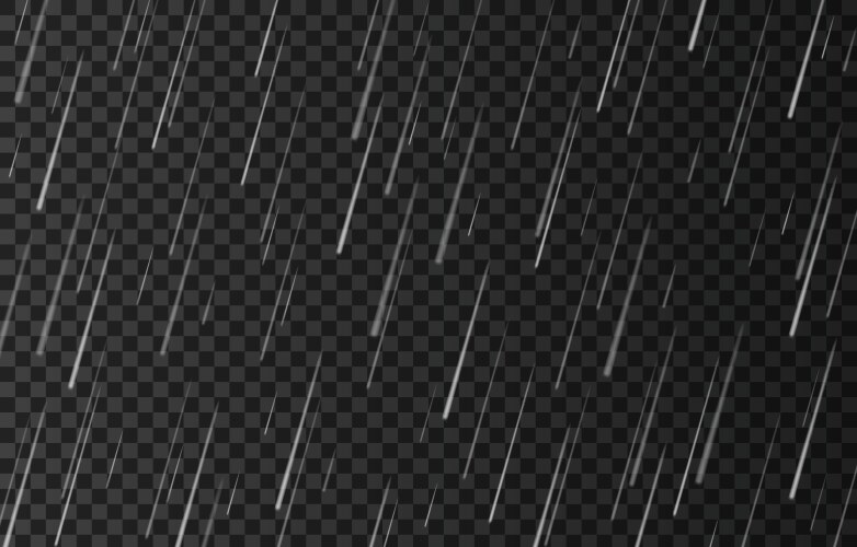 Rain drops isolated on transparent background Vector Image
