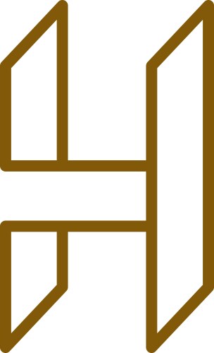 Simple square shape logo Royalty Free Vector Image