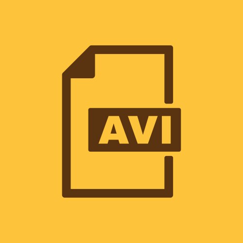 Avi icon video file format symbol flat Royalty Free Vector