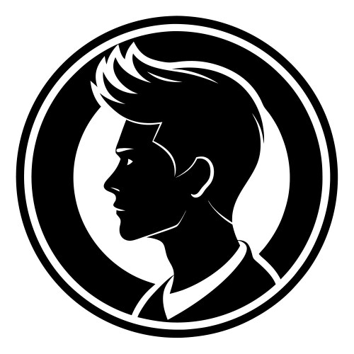 Modern profile icon art design Royalty Free Vector Image