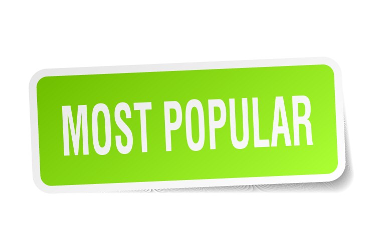 Most popular sticker square isolated Royalty Free Vector