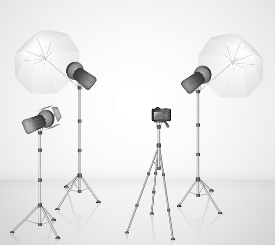 Photography studio photo backdrop and spotlight Vector Image