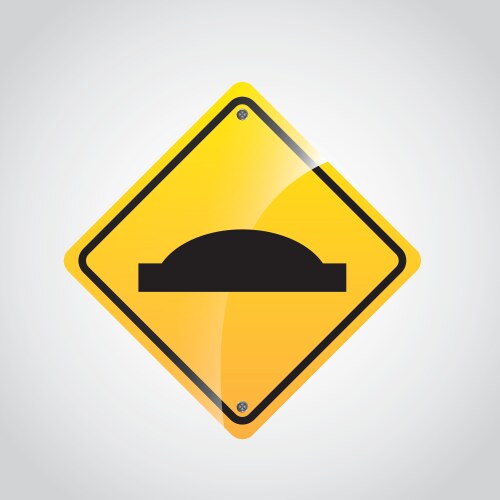 Uphill traffic sign Royalty Free Vector Image - VectorStock