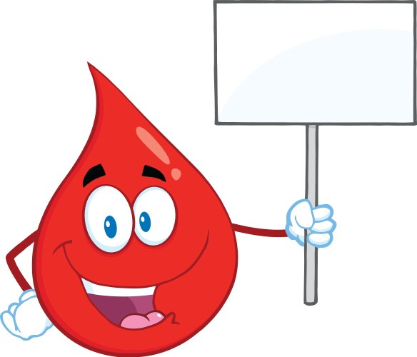 Blood drop cartoon Royalty Free Vector Image - VectorStock