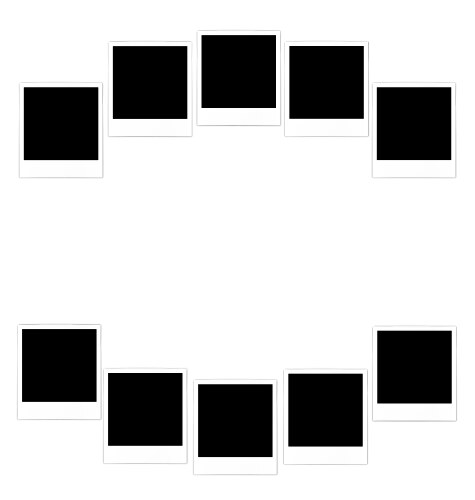 Set photo frame creative shape moon Royalty Free Vector