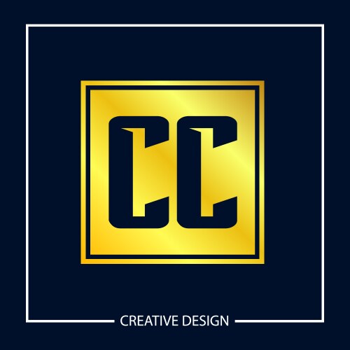 Initial letter cc logo template design Royalty Free Vector