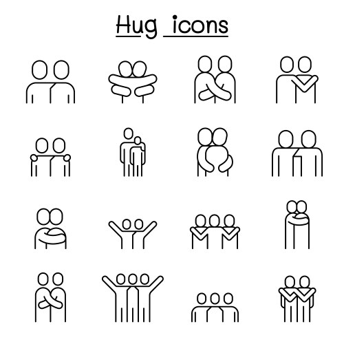 Friendship icon set Royalty Free Vector Image - VectorStock