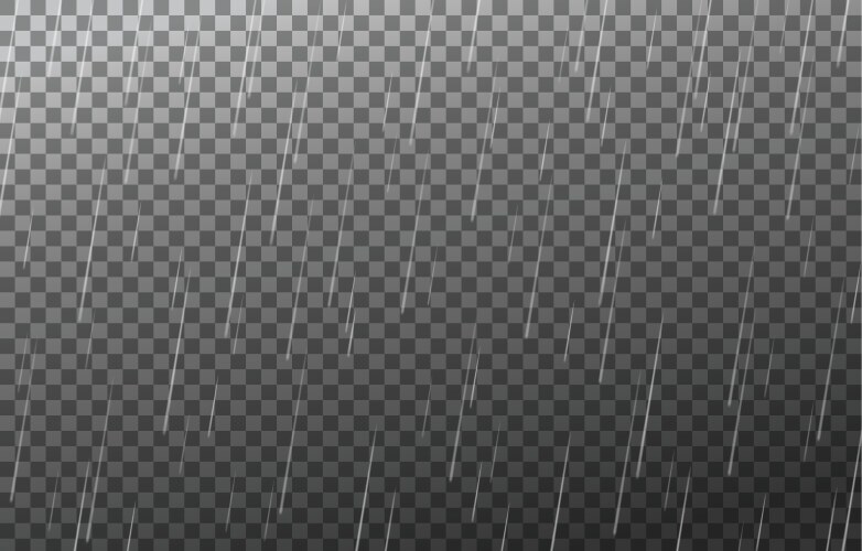 Rain drops isolated on transparent background Vector Image