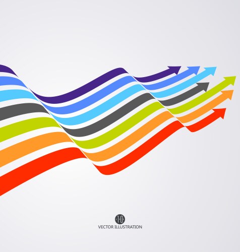 Sense of perspective arrows growth meaning Vector Image