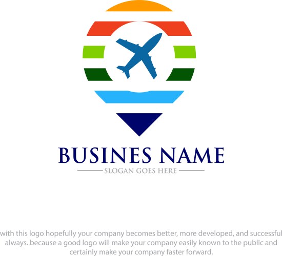 Business travel logo designs Royalty Free Vector Image