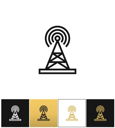 Radio Broadcast Logo Royalty Free Vector Image