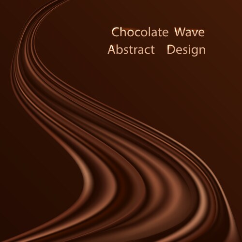 Chocolate wavy background dark brown choco frame Vector Image