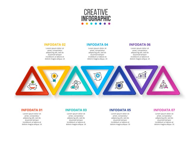 Brochure template layout design with triangles Vector Image