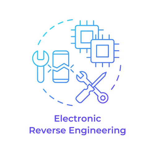 Reverse engineering process infographic vertical Vector Image
