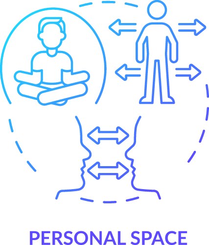 Personal space concept icon Royalty Free Vector Image