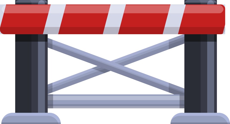 Road block barrier icon cartoon style Royalty Free Vector