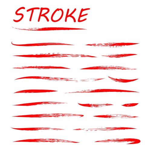 Underline hand drawn highlighter set underlines Vector Image