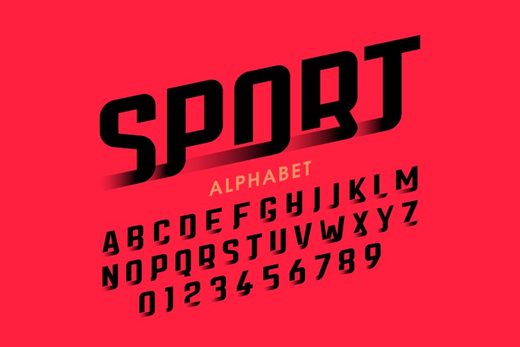 Sport style font design alphabet letters Vector Image
