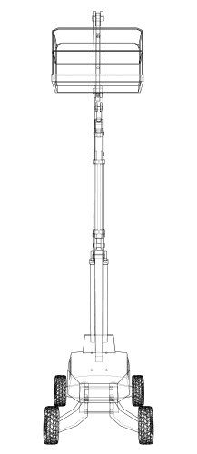 Aerial platform concept outline Royalty Free Vector Image