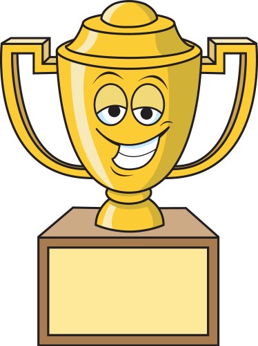 Cartoon trophy Royalty Free Vector Image - VectorStock
