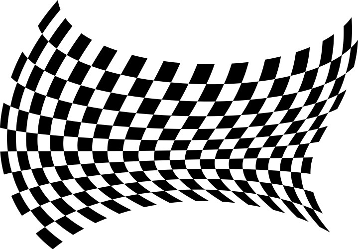 Checkered flag signaling on the race track Vector Image