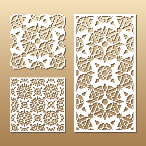 Laser cut panel Royalty Free Vector Image - VectorStock
