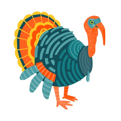 Thanksgiving turkey Royalty Free Vector Image - VectorStock