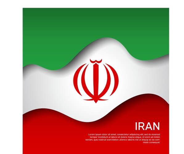 Iran flag icon original simple design iranian Vector Image