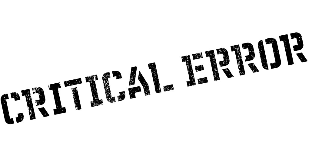 Critical error stamp Royalty Free Vector Image